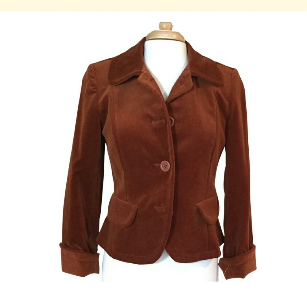 Jennifer Reale Design Rust Short Jacket Blazer - Gem